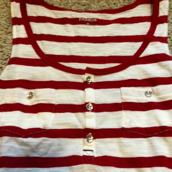 Express | Tops | Express Red White Stripe Tank | Poshmark